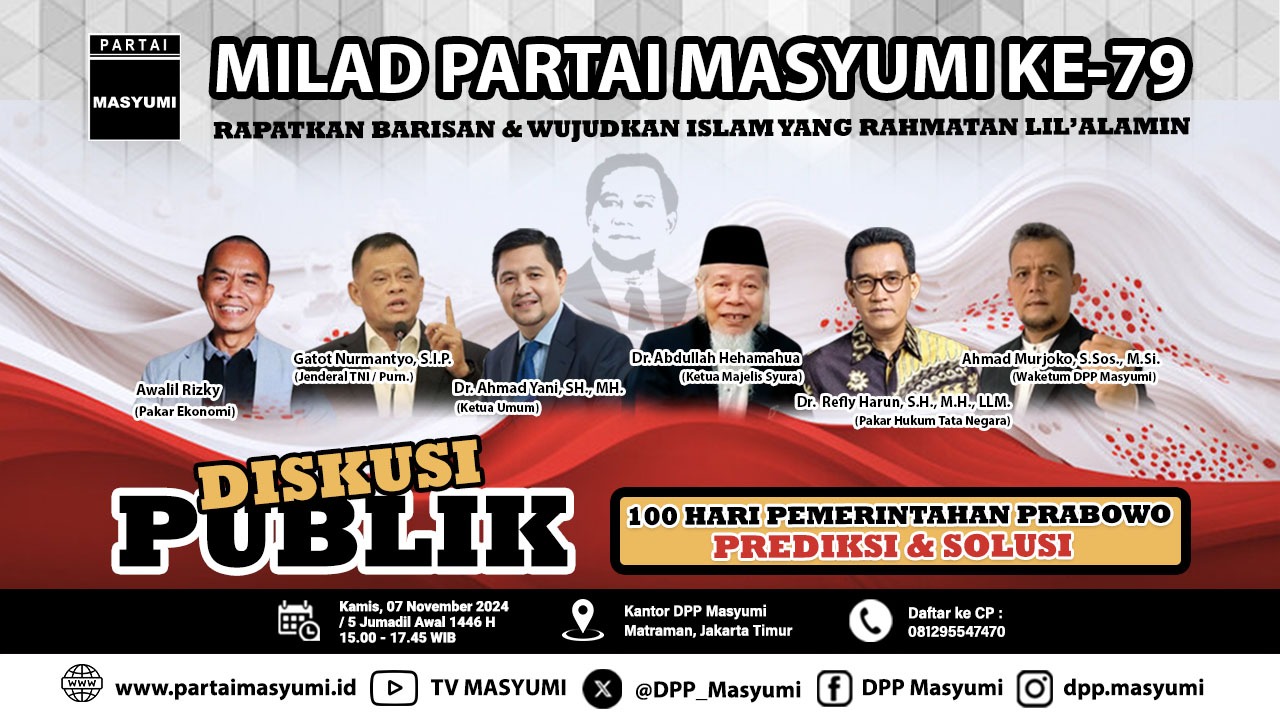79 tahun kronologis sejarah Partai Masyumi hingga 2024 | Partai Masyumi